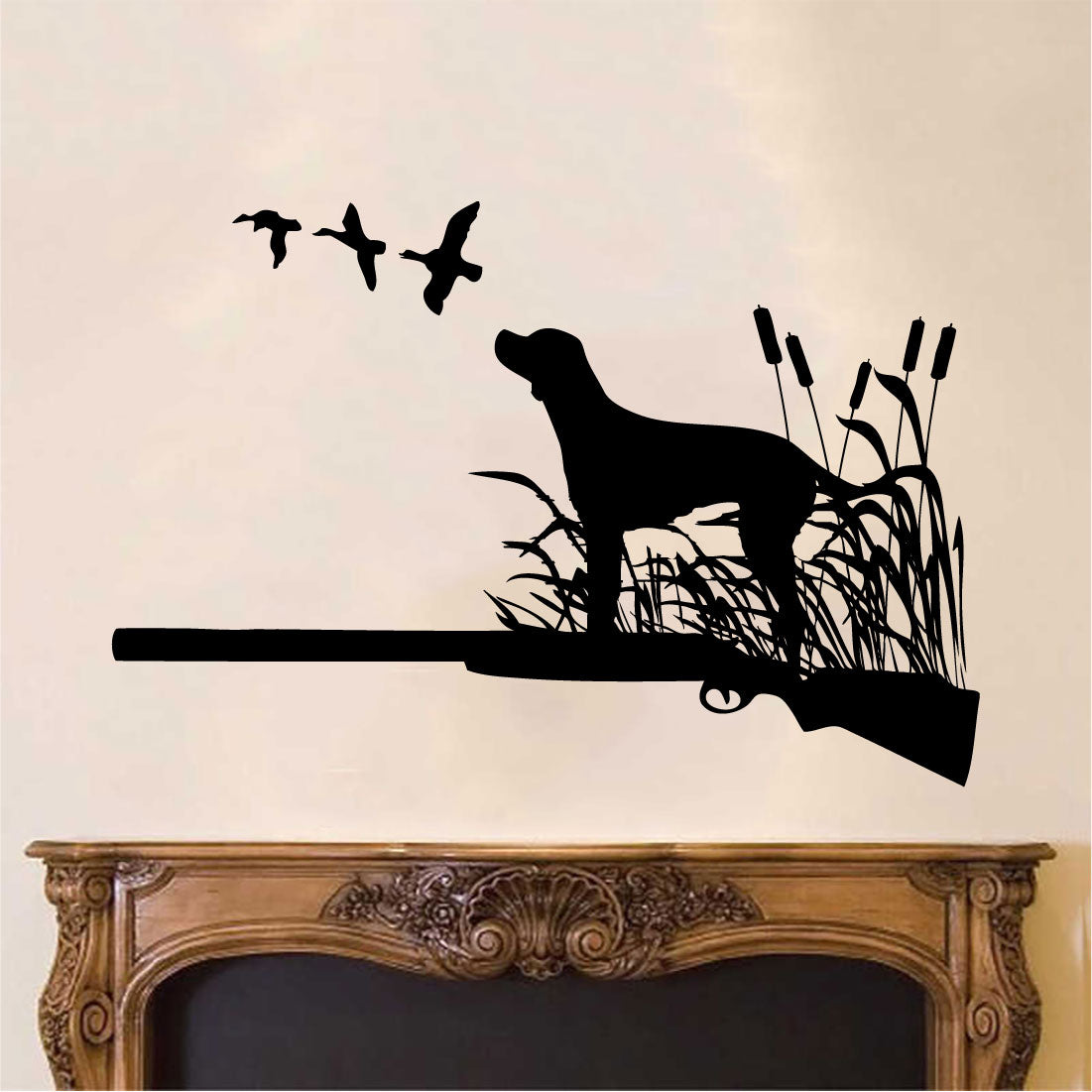 Labrador Dog and Ducks Vinyl Wall Decal – Dye and Decor